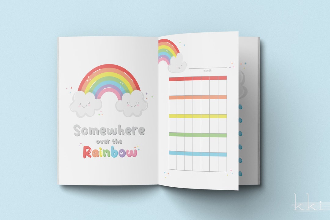 Rainbow Bullet Journal | Printable Pages | Multi-month | Instant ...