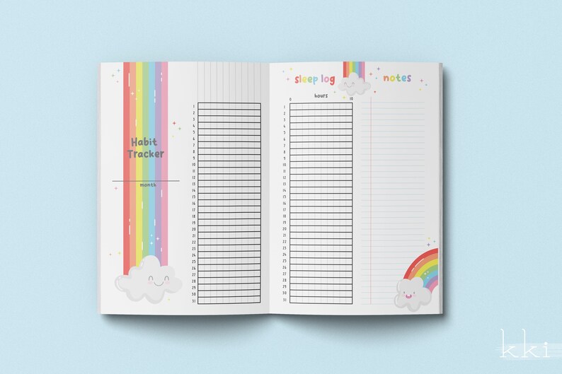 Rainbow Bullet Journal | Printable Pages | Multi-month | Instant ...