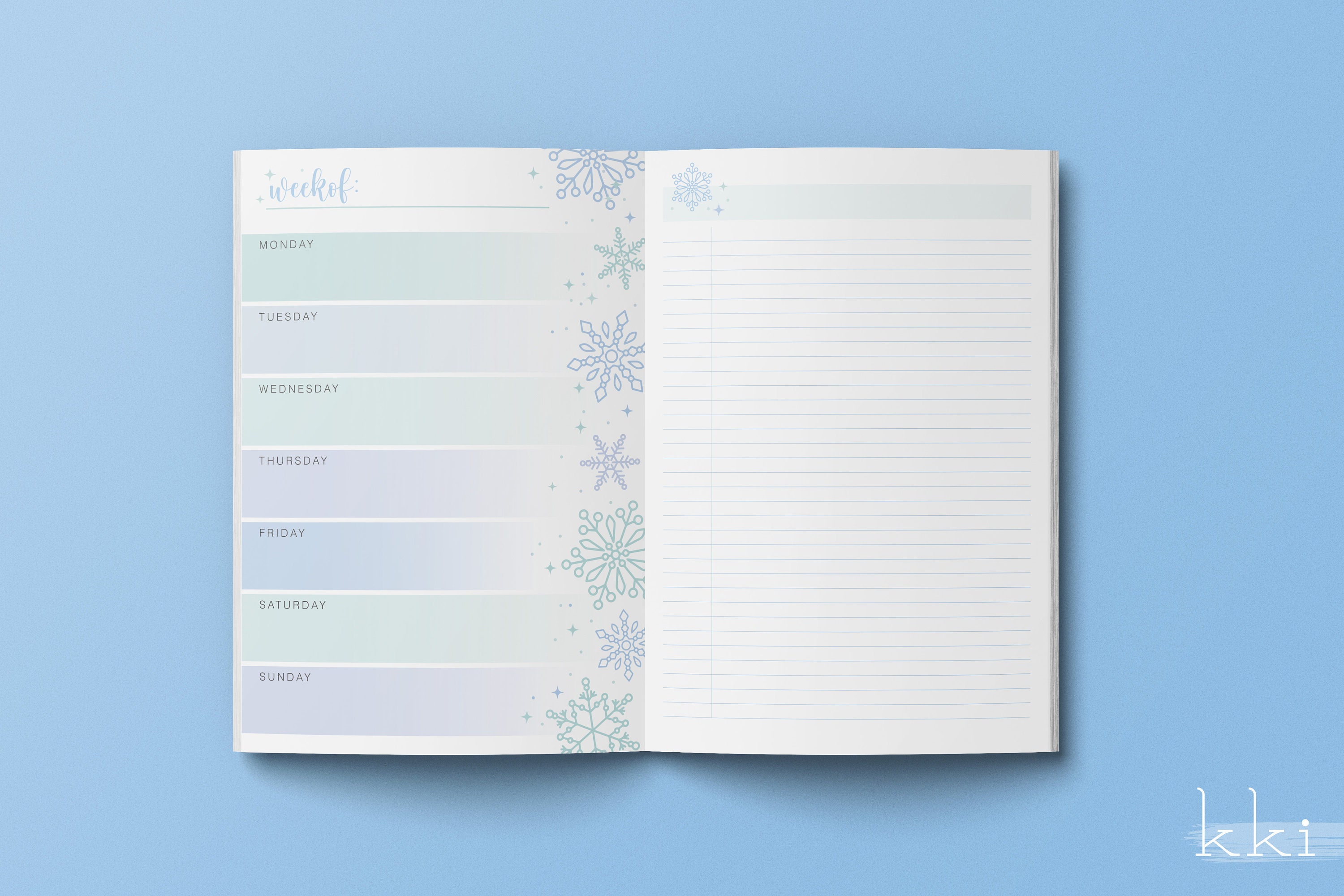 Winter Snowflakes Bullet Journal | Printable Pages | Multi-month ...