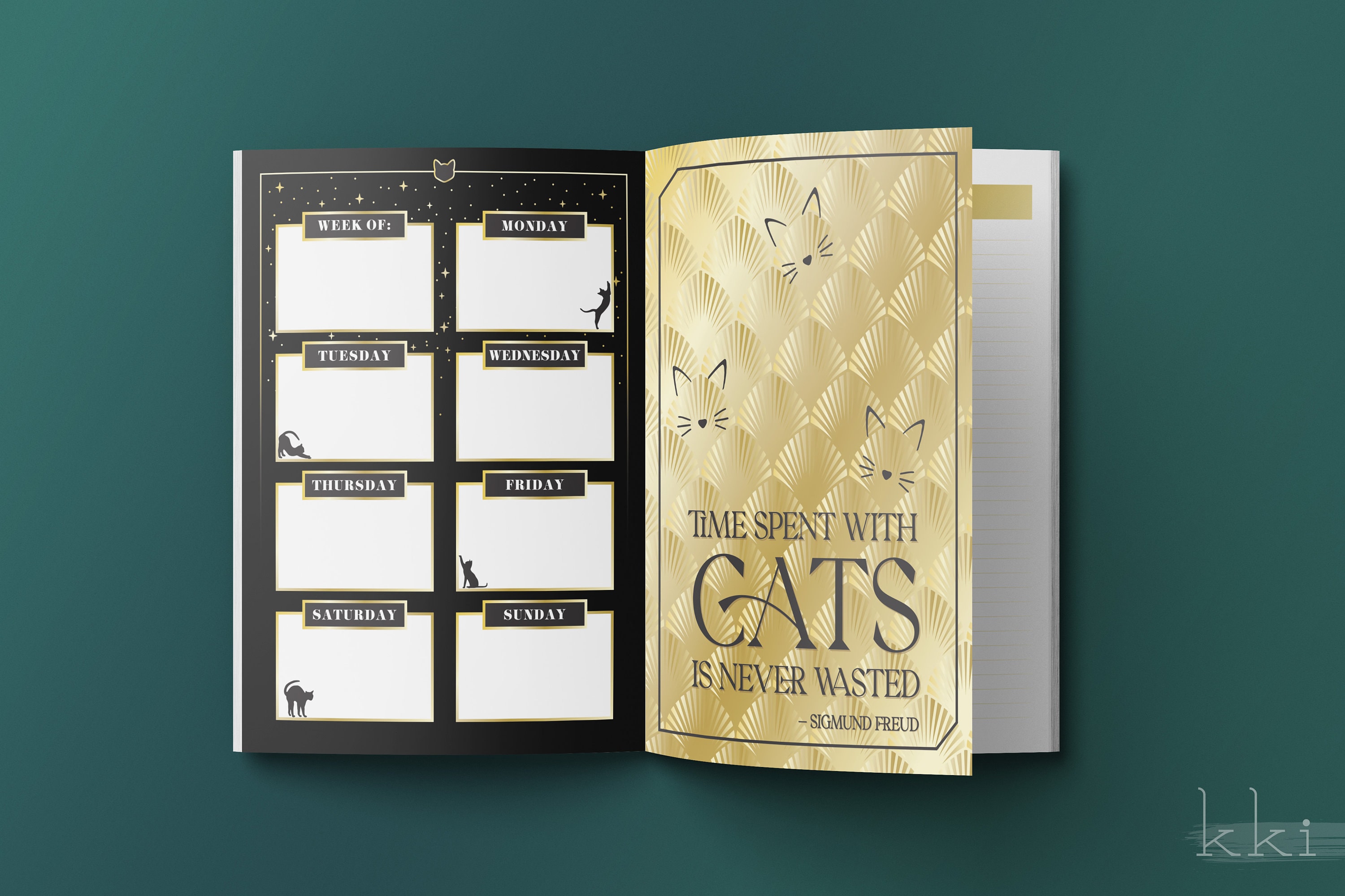 Black Cat Bullet Journal | Printable Pages | Multi-month | Instant ...