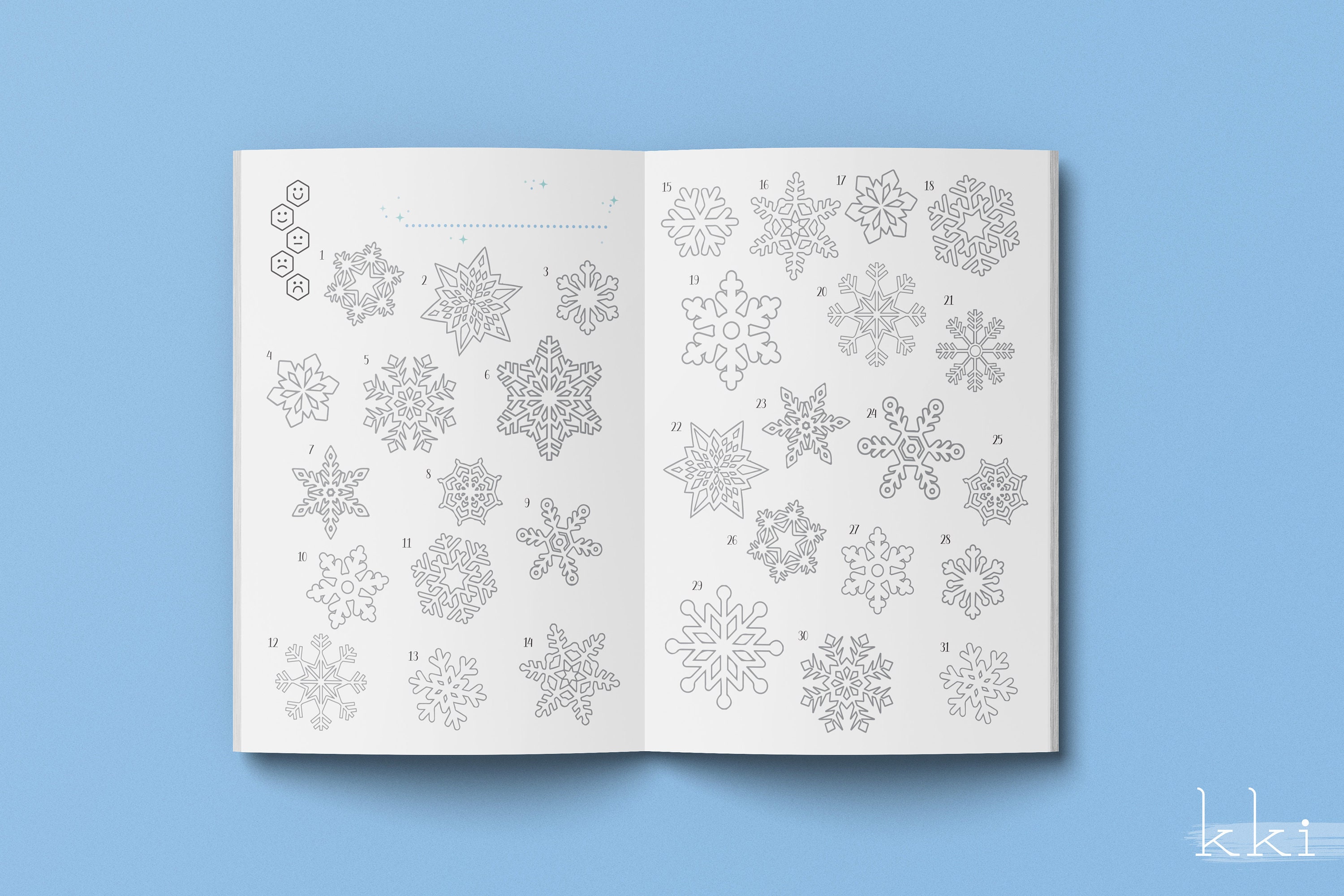 Winter Snowflakes Bullet Journal Printable Pages Multi-month Instant ...