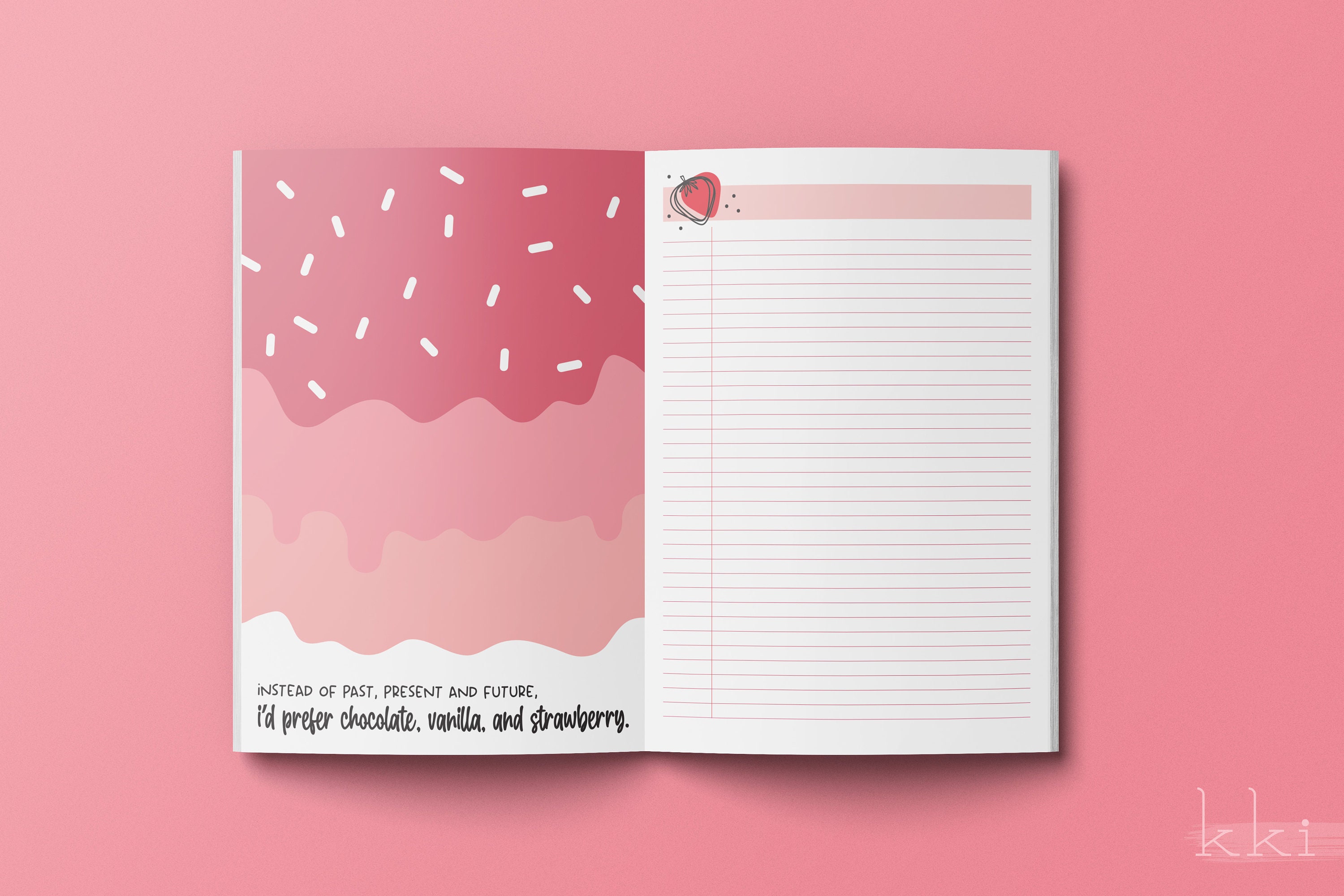 Strawberry Bullet Journal | Printable Planner Pages | Multi-month ...