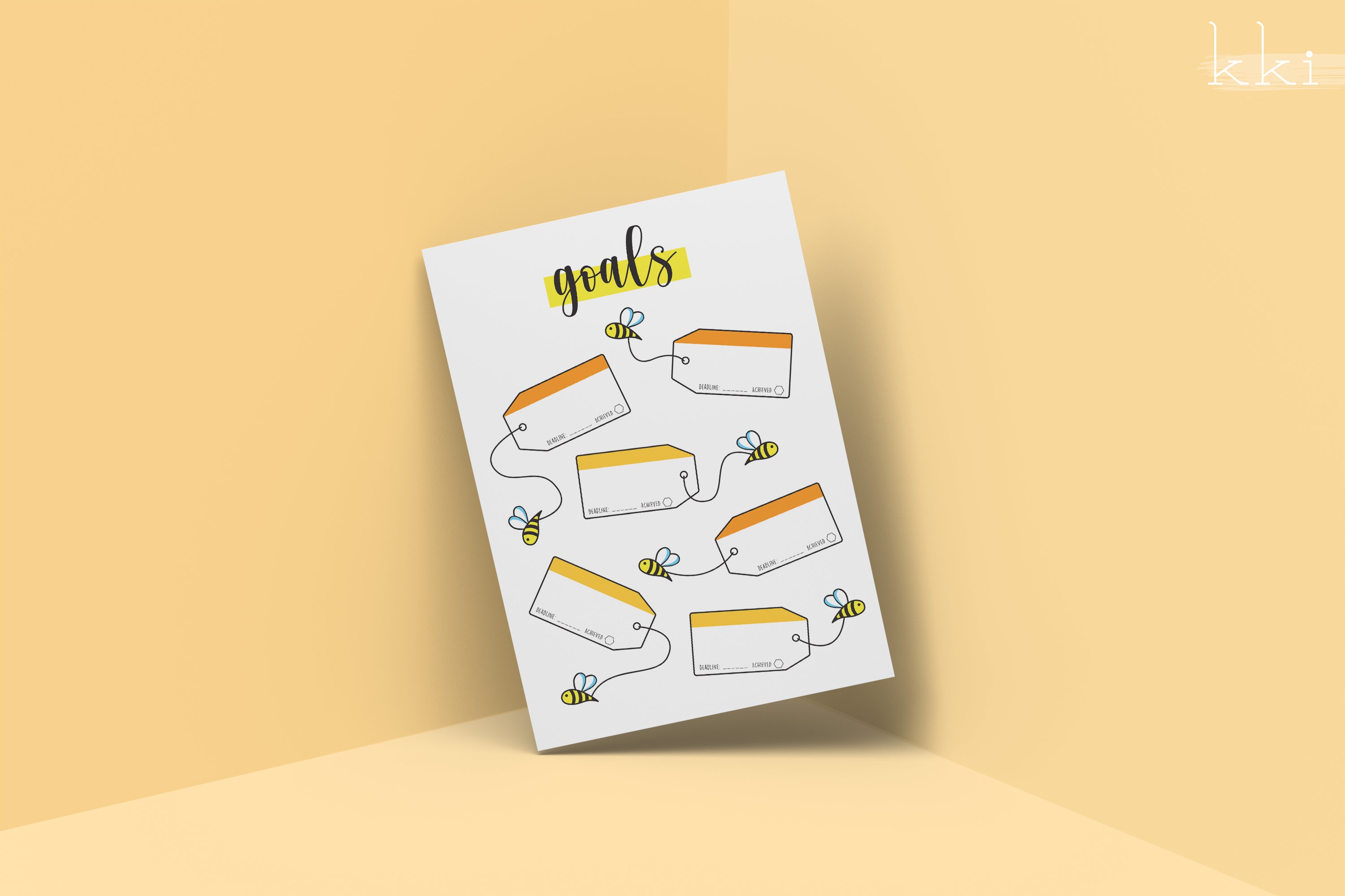 Bumble Bee Goal Planner Sheets | Printable Pages | Bullet Journal ...