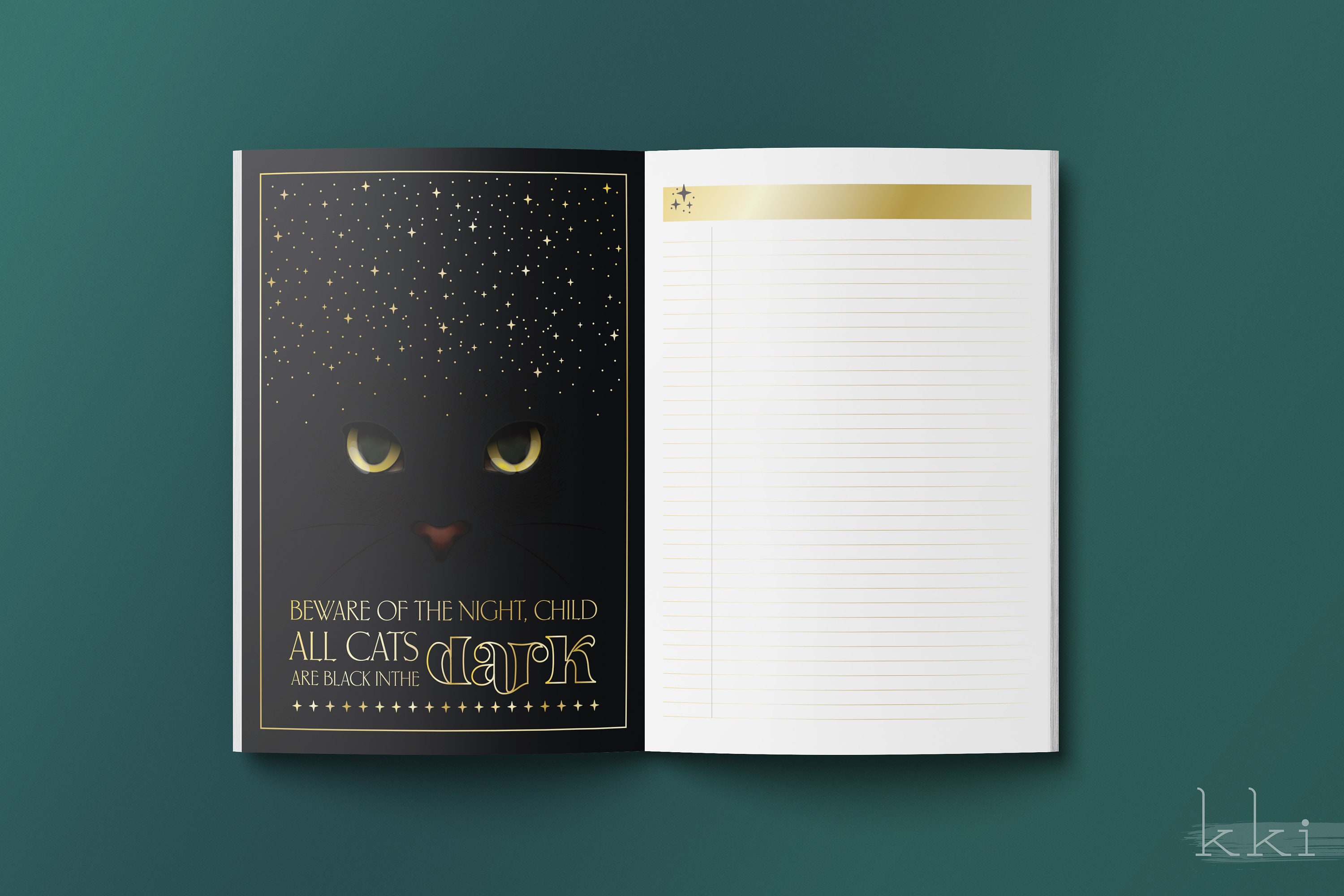 Black Cat Bullet Journal Printable Pages Multi-month Instant Digital ...