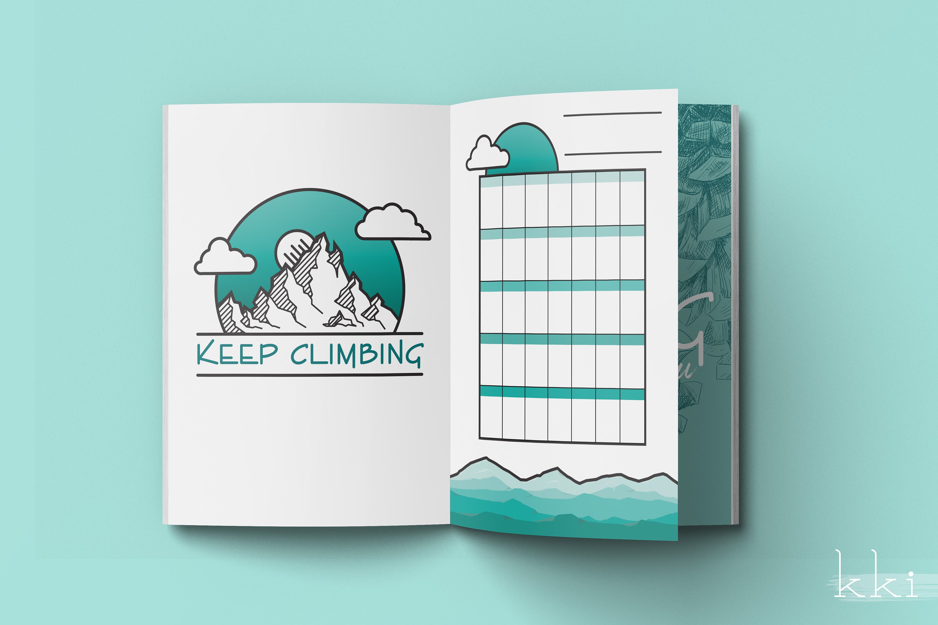 Mountain Trees Bullet Journal Printable Planner Pages Multi-month ...