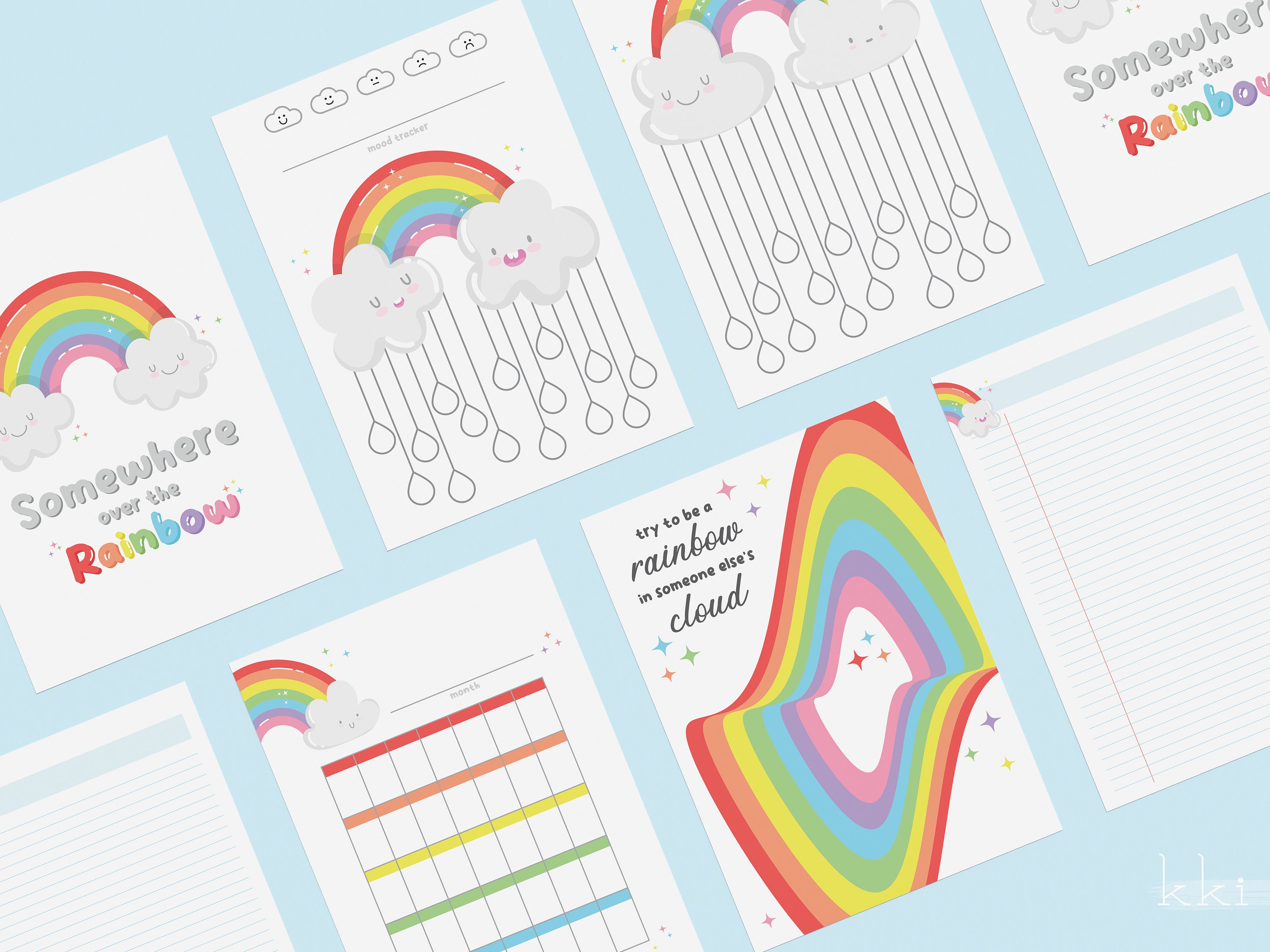 Rainbow Bullet Journal | Printable Pages | Multi-month | Instant ...