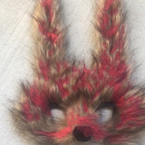 Bloody Furry Rabbit Animal Mask Halloween Horror Mask Purge Mask - Etsy