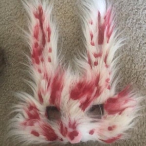 Bloody Furry Rabbit Animal Mask Halloween Horror Mask Purge Mask - Etsy
