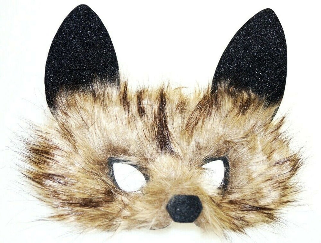 Furry Fox Kid's Animal Mask Halloween Animal Costume Face - Etsy