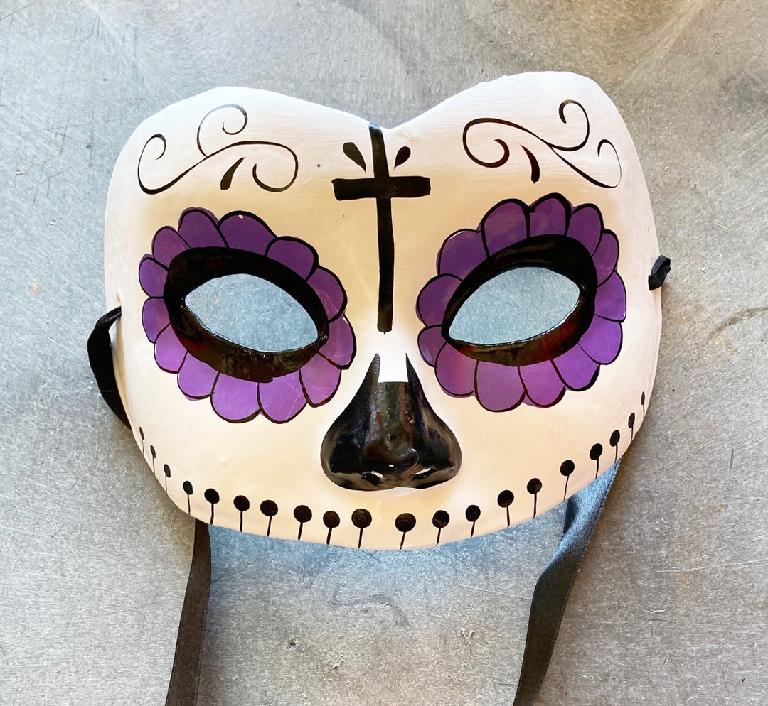 Day of the Dead Face Mask Halloween Day of the Dead Mask - Etsy