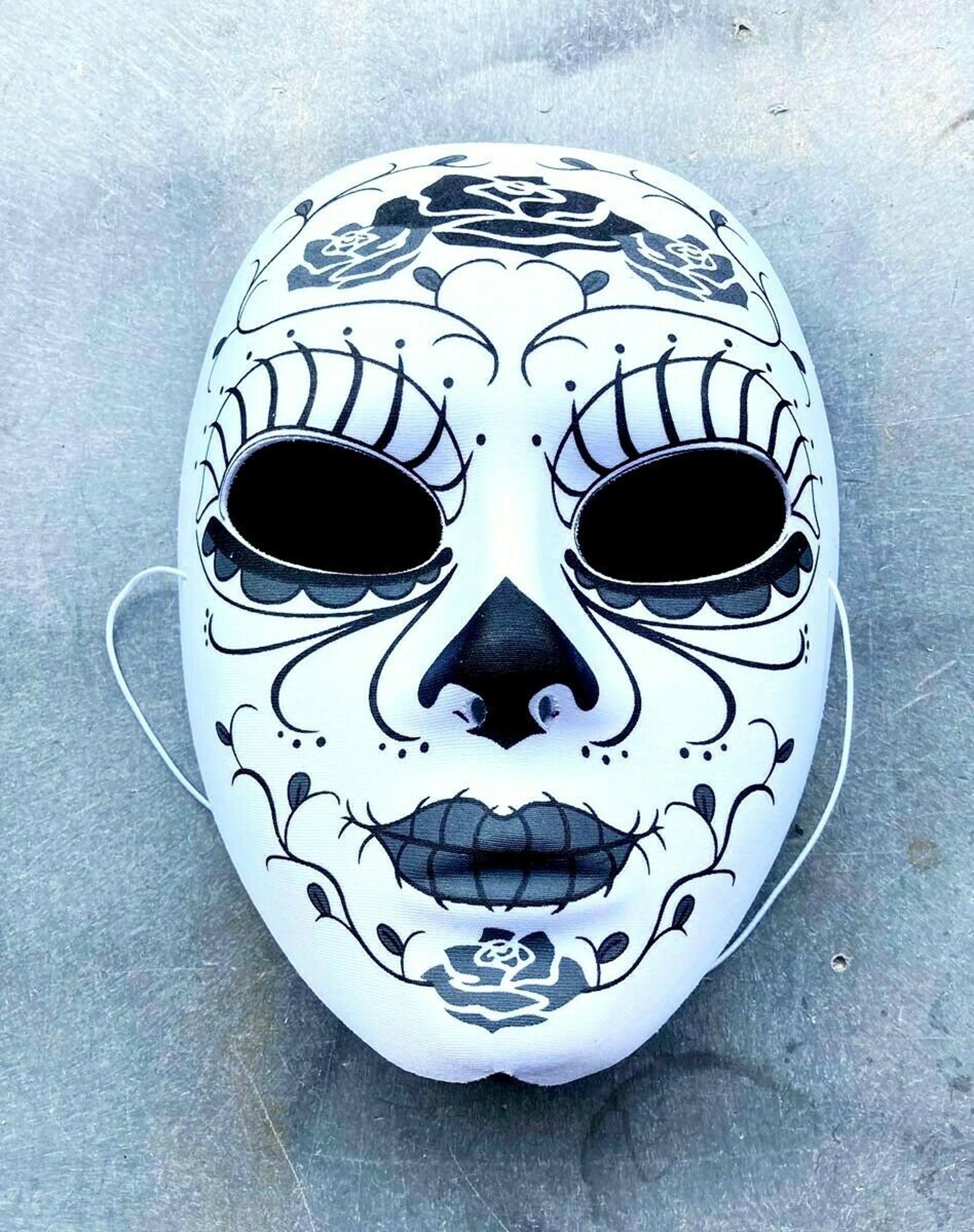 Day of the Dead Sugar Skull Mask Halloween Day of the Dead | Etsy