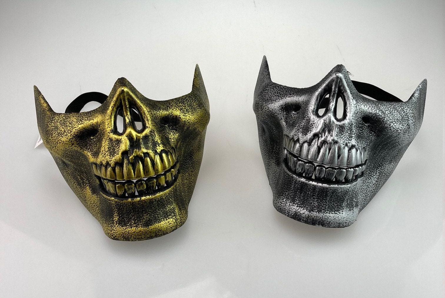 Zombie Mask Half Skull Face Mask - Etsy