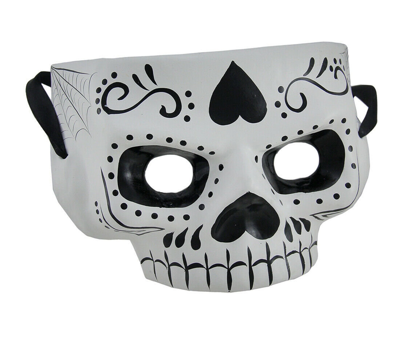 Day of the Dead Half Skull Face Mask Halloween Skull Mask | Etsy