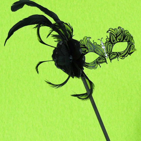 Mask on a Stick - Etsy