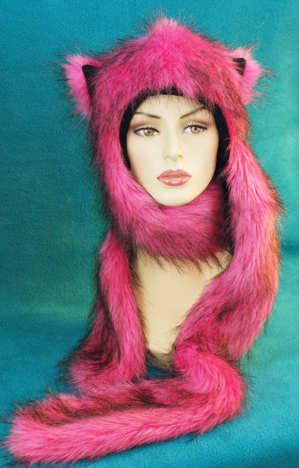 Winter Faux Fur Animal Hats Push Animal Faux Fur Cat Hat - Etsy