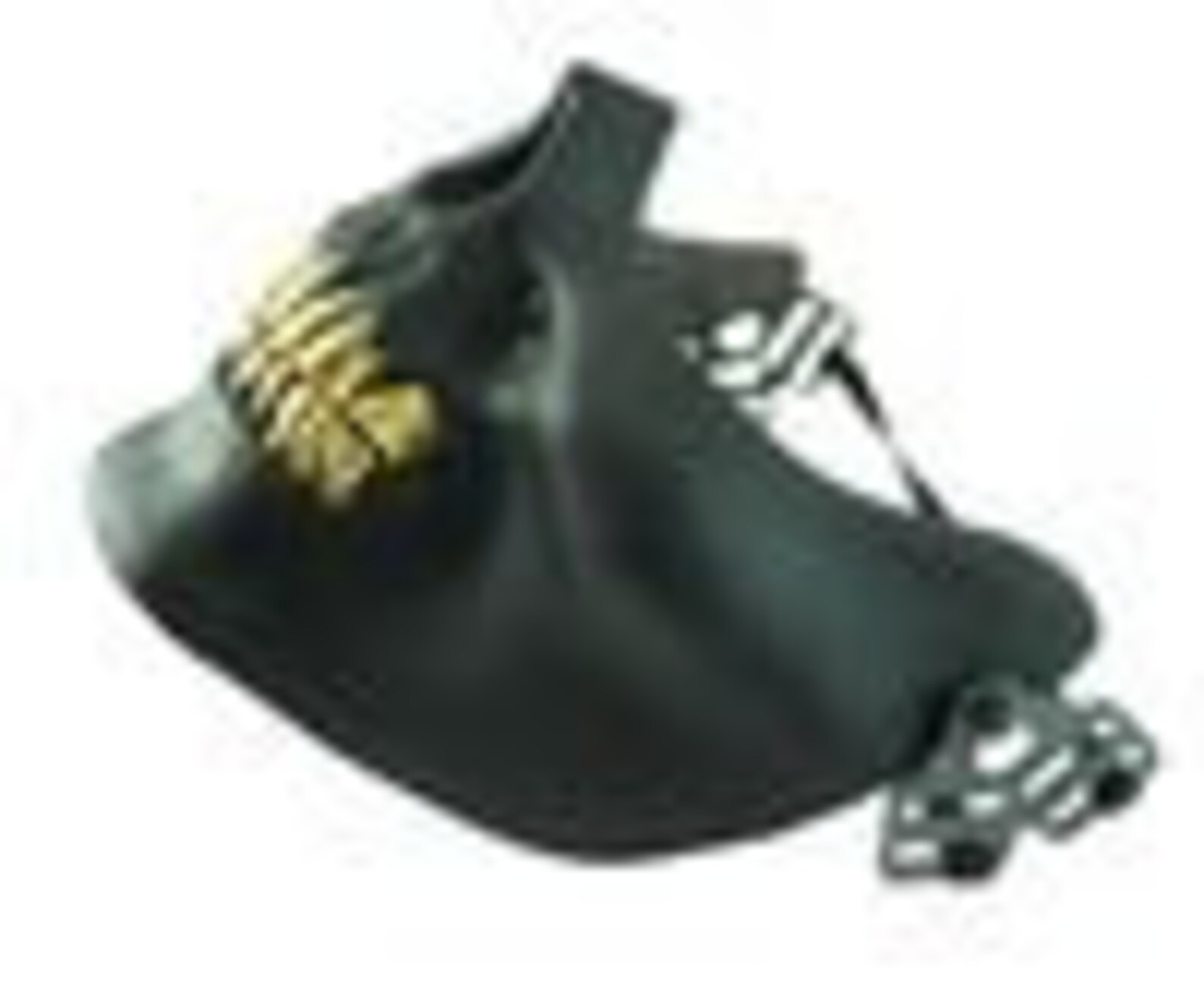 Zombie Half Skull Halloween Face Mask Black With Gold Teeth - Etsy