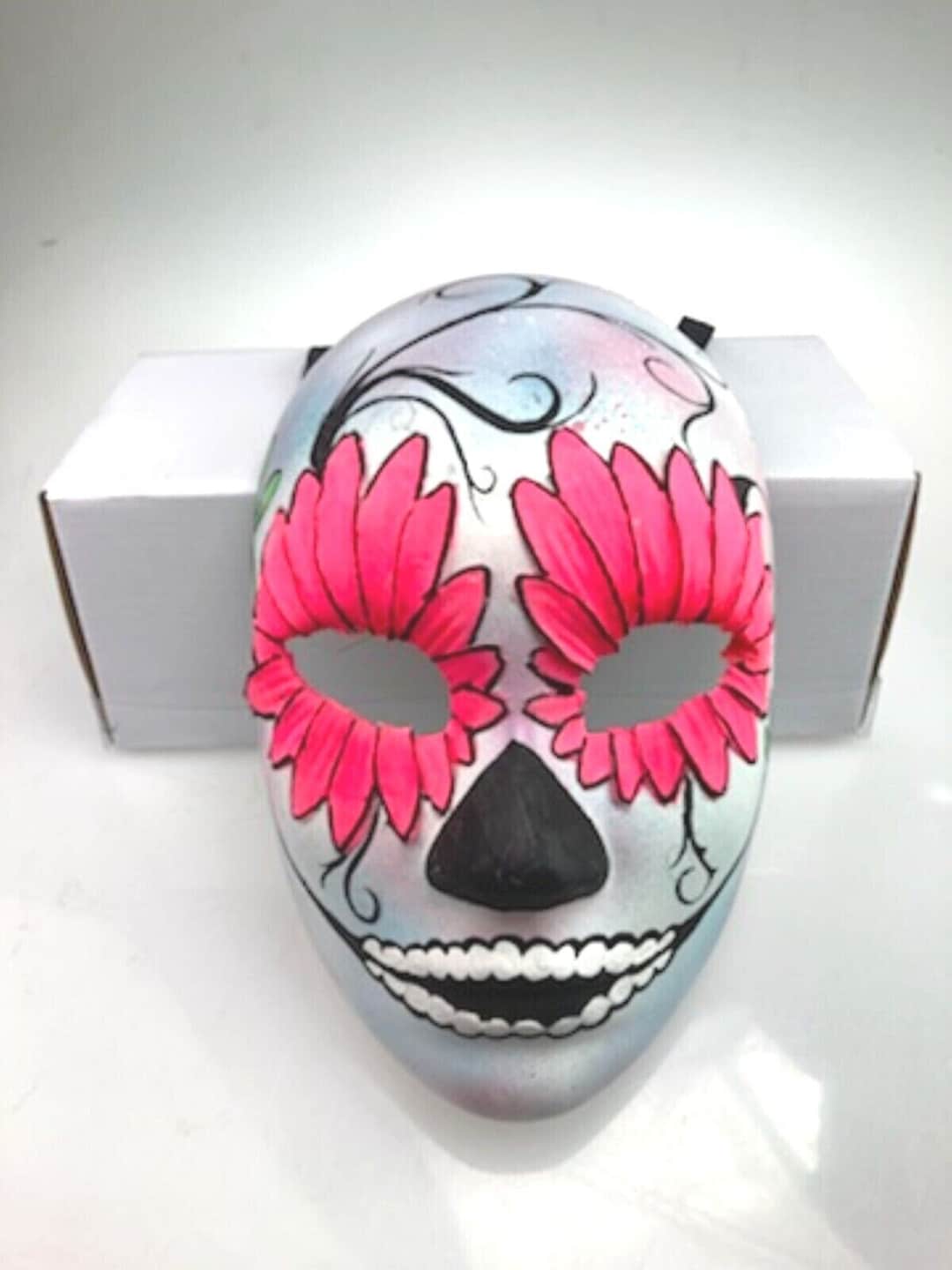 Day of the Dead Face Mask Halloween Day of the Dead Mask - Etsy