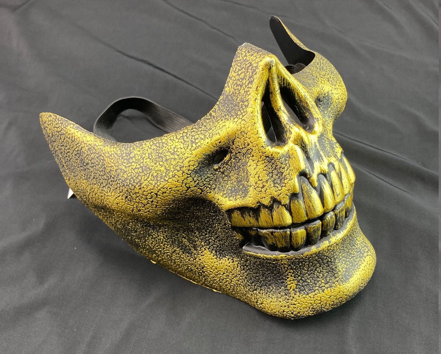 Zombie Mask Half Skull Face Mask - Etsy