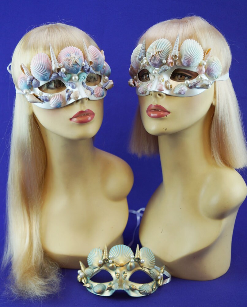 Mermaid Seashell Eye Mask Fairy Costume Mask - Etsy