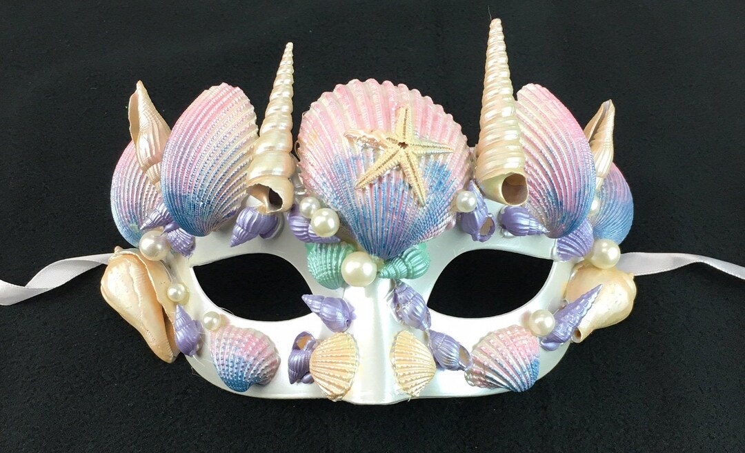 Mermaid Seashell Eye Mask Fairy Costume Mask - Etsy