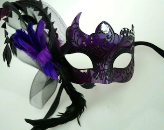 Masquerade Party Face Mask Luxury Prom Eye Masks Purple - Etsy
