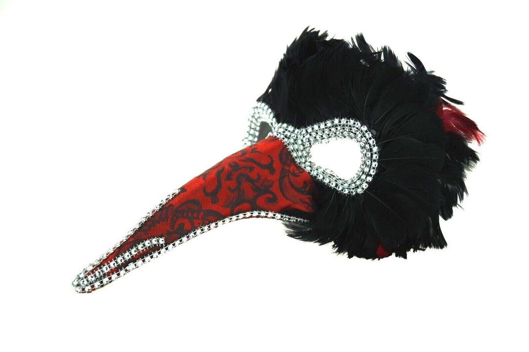 Long Nose Casanova Masquerade Mask With Feathers Men's Venetian Mask - Etsy
