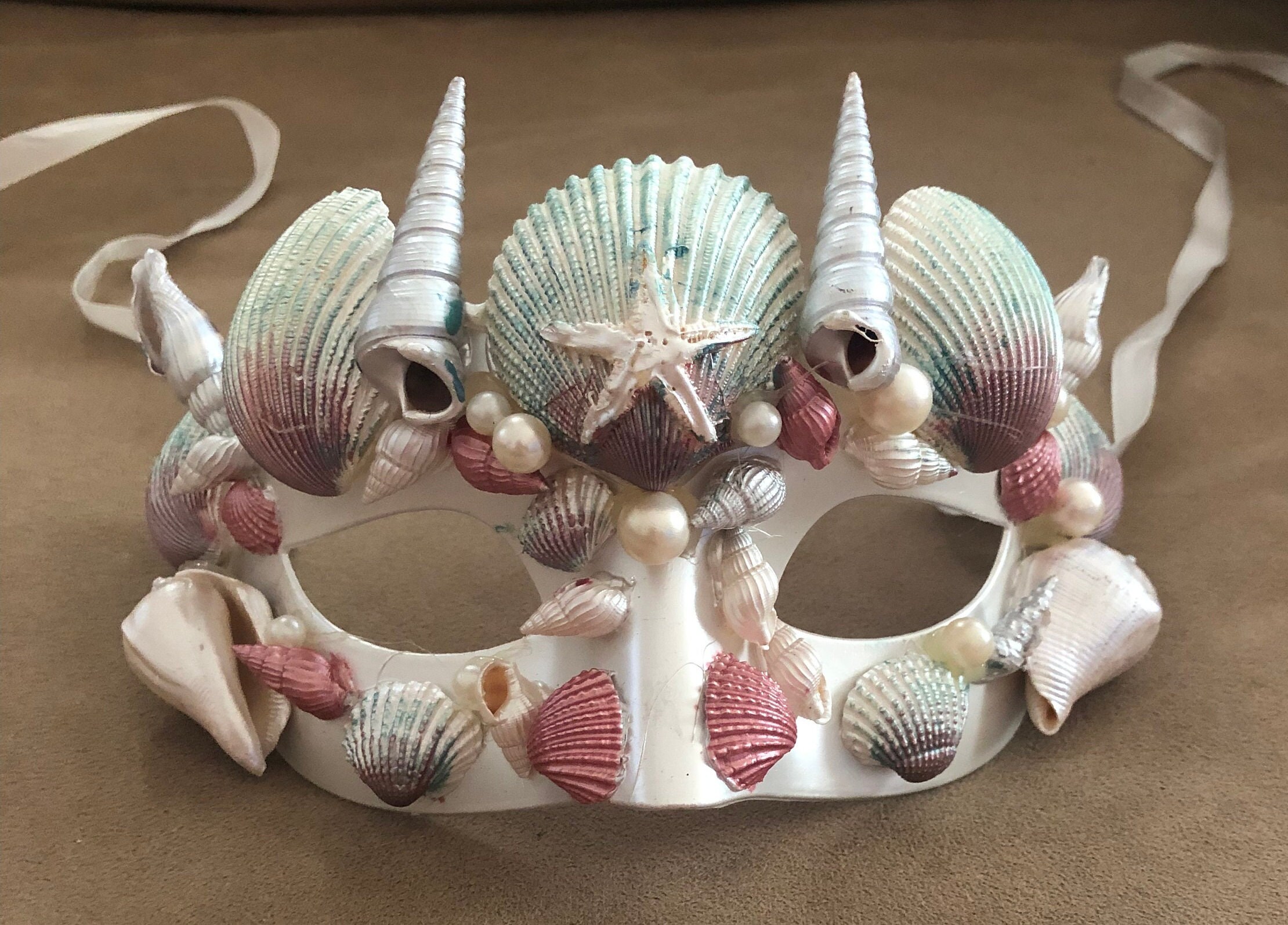 Mermaid Seashell Eye Mask Fairy Costume Mask - Etsy