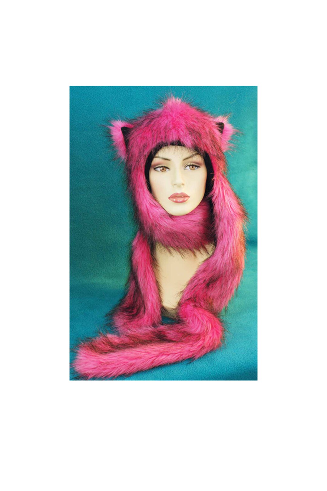 Winter Faux Fur Animal Hats Push Animal Faux Fur Cat Hat - Etsy