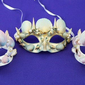 Mermaid Seashell Eye Mask Fairy Costume Mask | Etsy