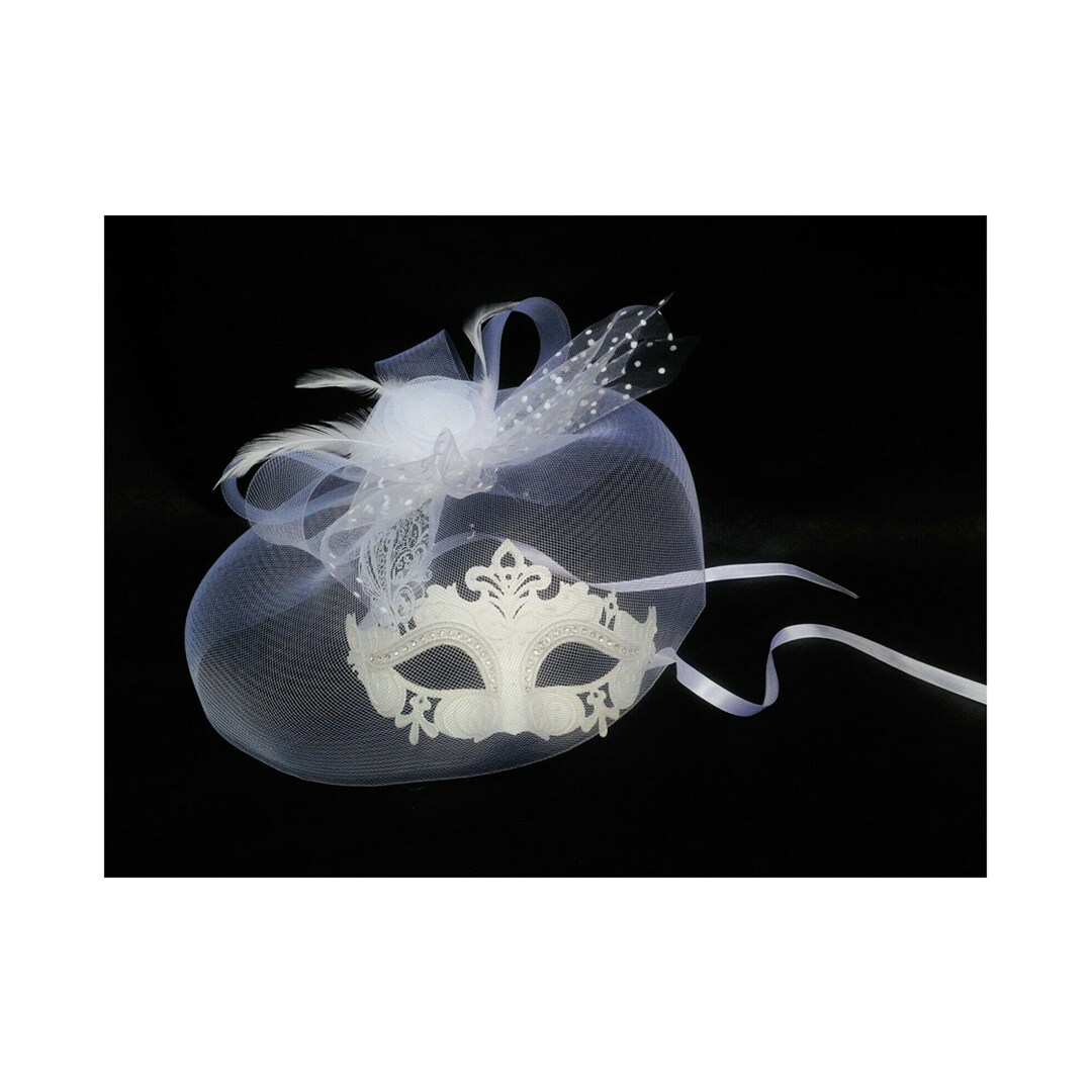 Masquerade Party Face Mask Luxury Prom Eye Masks White Wedding Mask - Etsy
