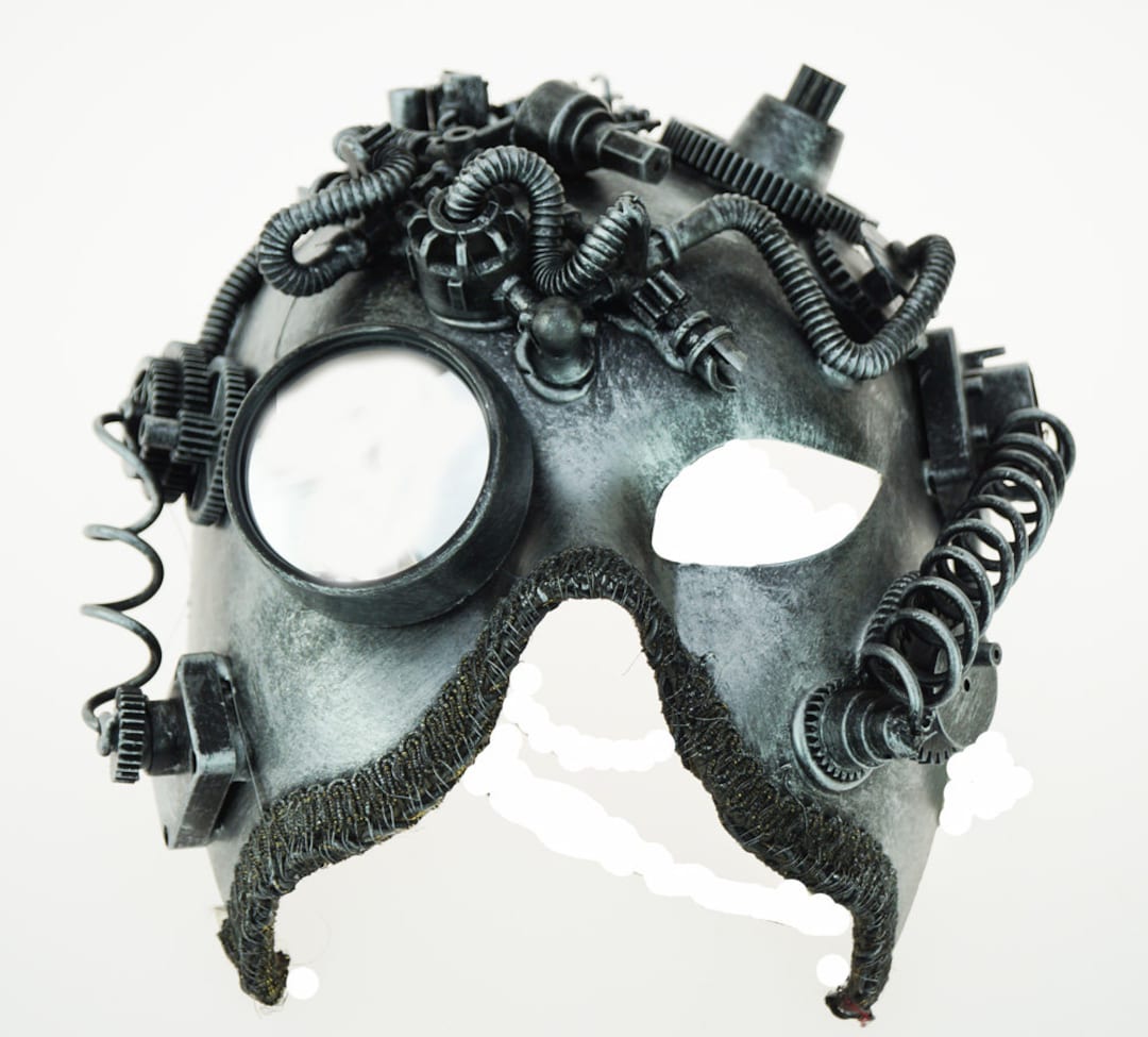 Steampunk Cyborg Face Mask - Etsy