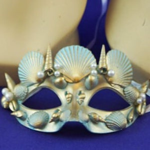 Mermaid Seashell Eye Mask Fairy Costume Mask | Etsy