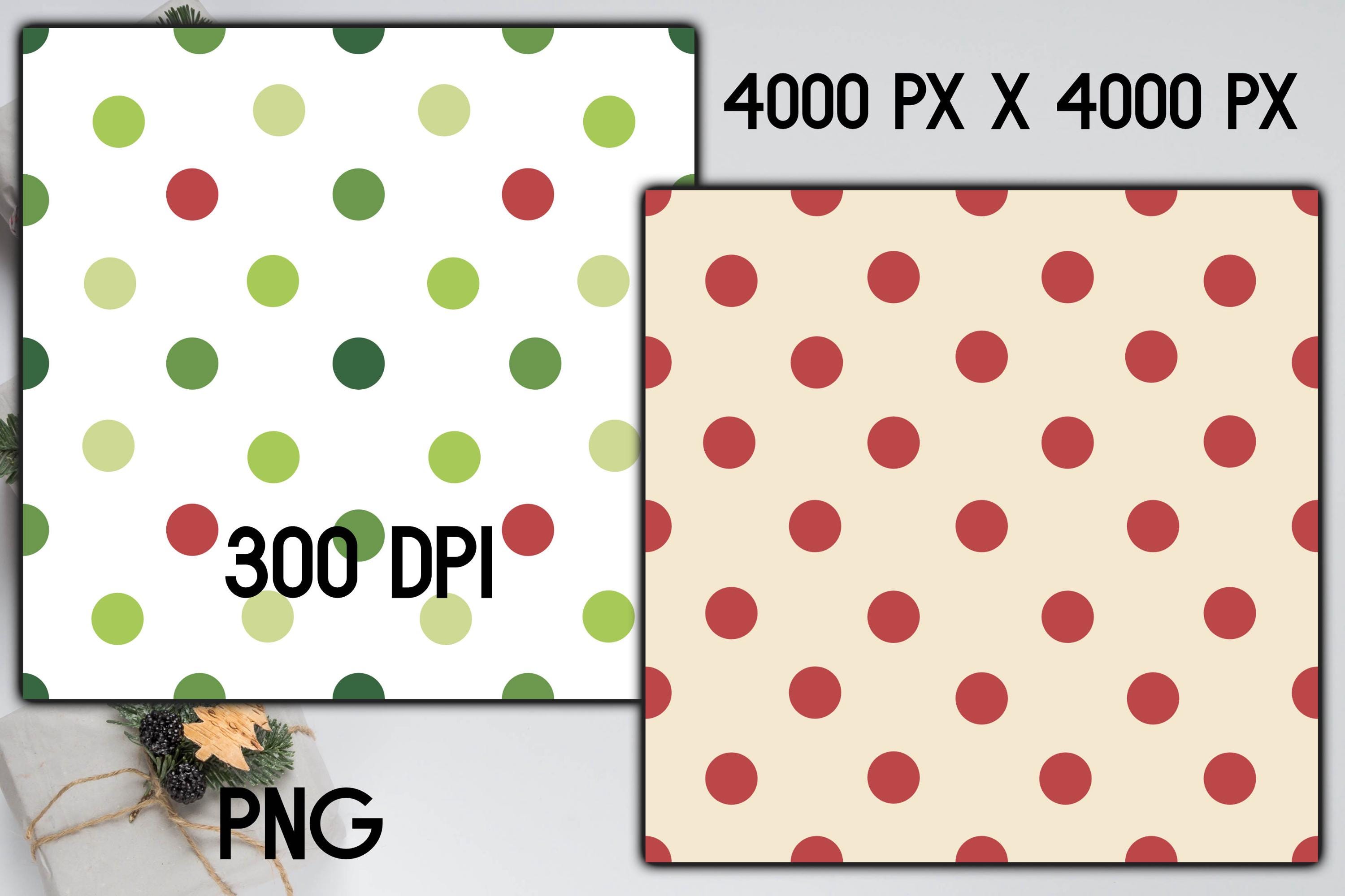 Christmas Polka Dot Seamless Pattern: Red and Green (digital Download ...