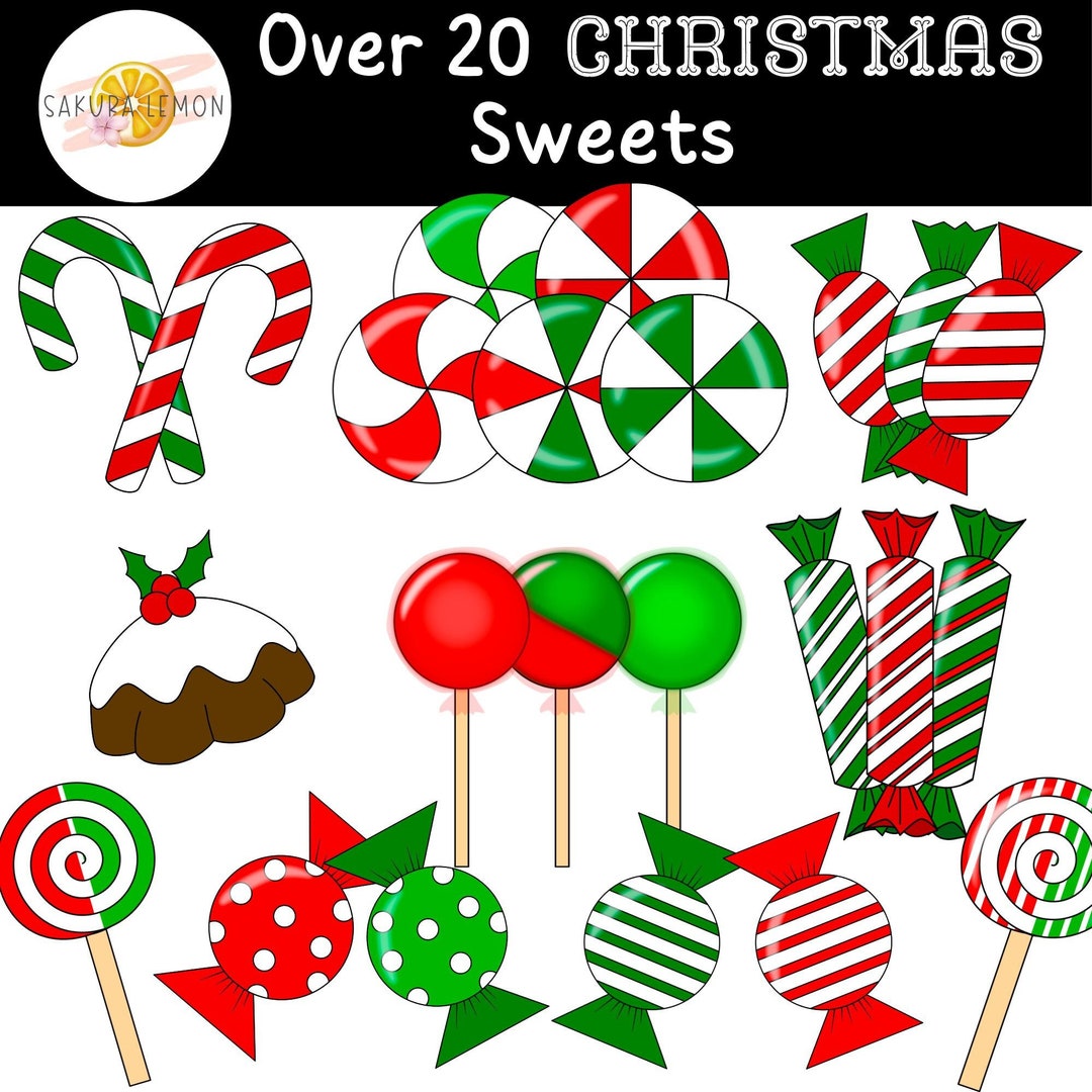 Digital Download Christmas Candy Sweets PNG 300 Dpi Commercial Use - Etsy