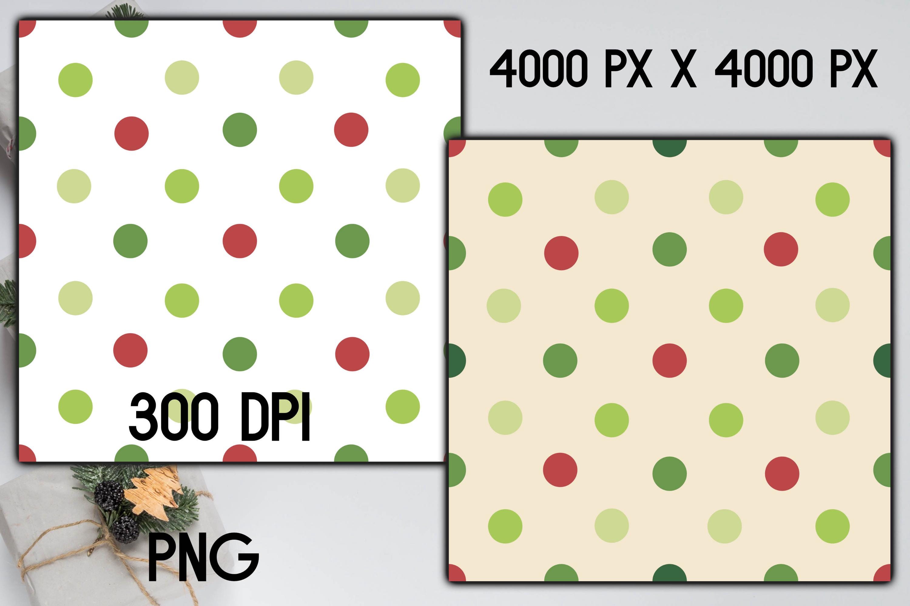 Christmas Polka Dot Seamless Pattern: Red and Green (digital Download ...
