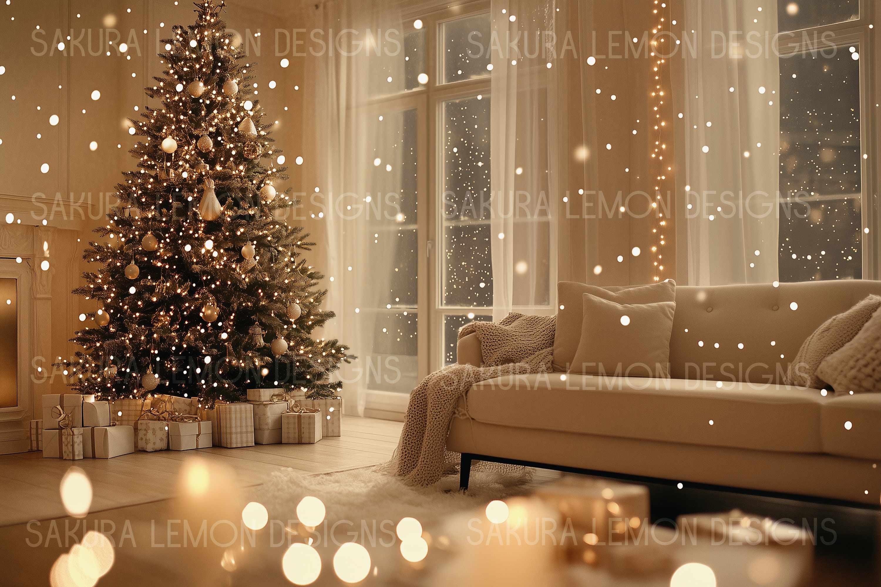 Beautiful Magical and Enchanted Christmas Digital Backdrop Holiday ...