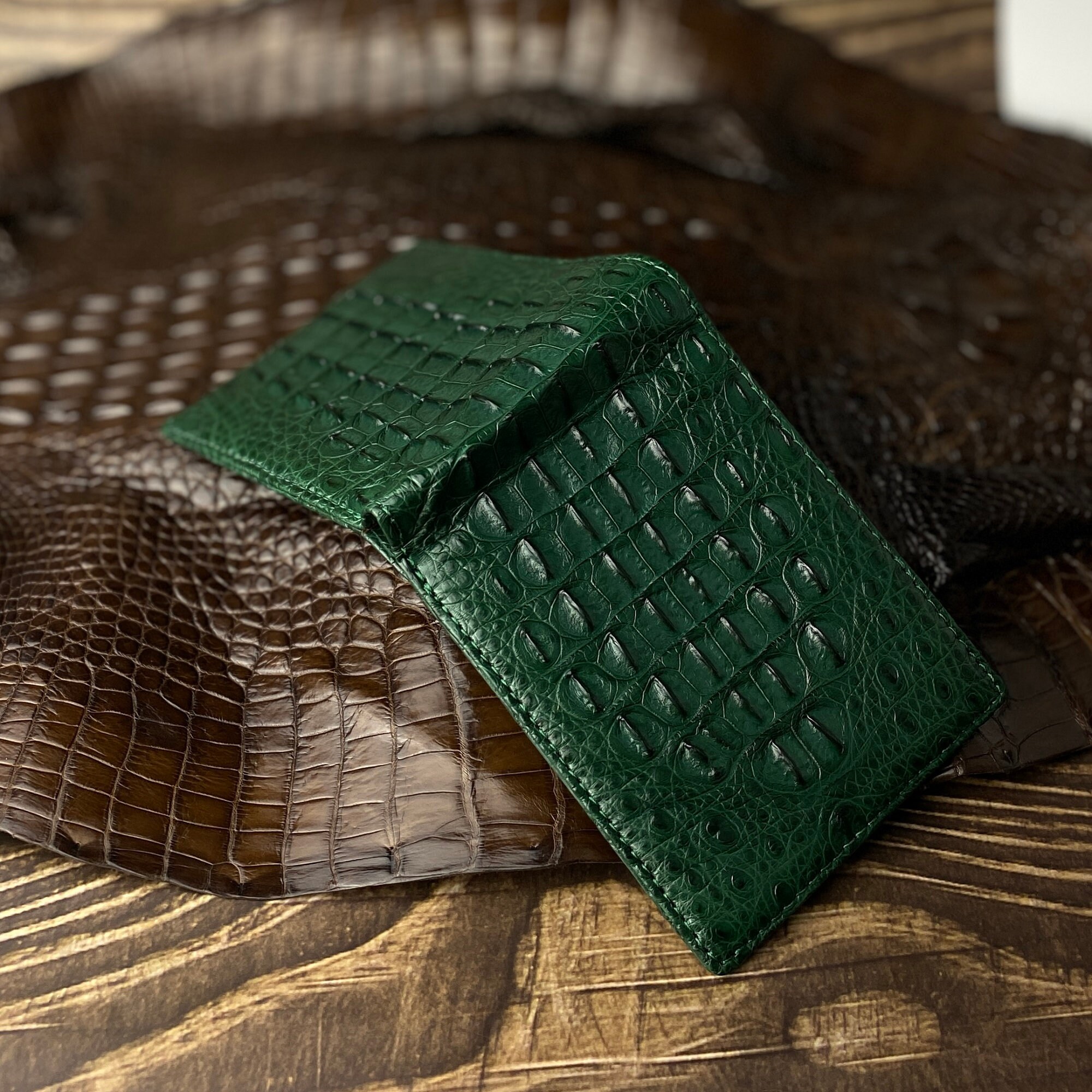 Green Alligator Skin Sun Burn