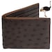 Brown Double Sided Ostrich Leather Bifold Wallet for Men, Custom Mens ...