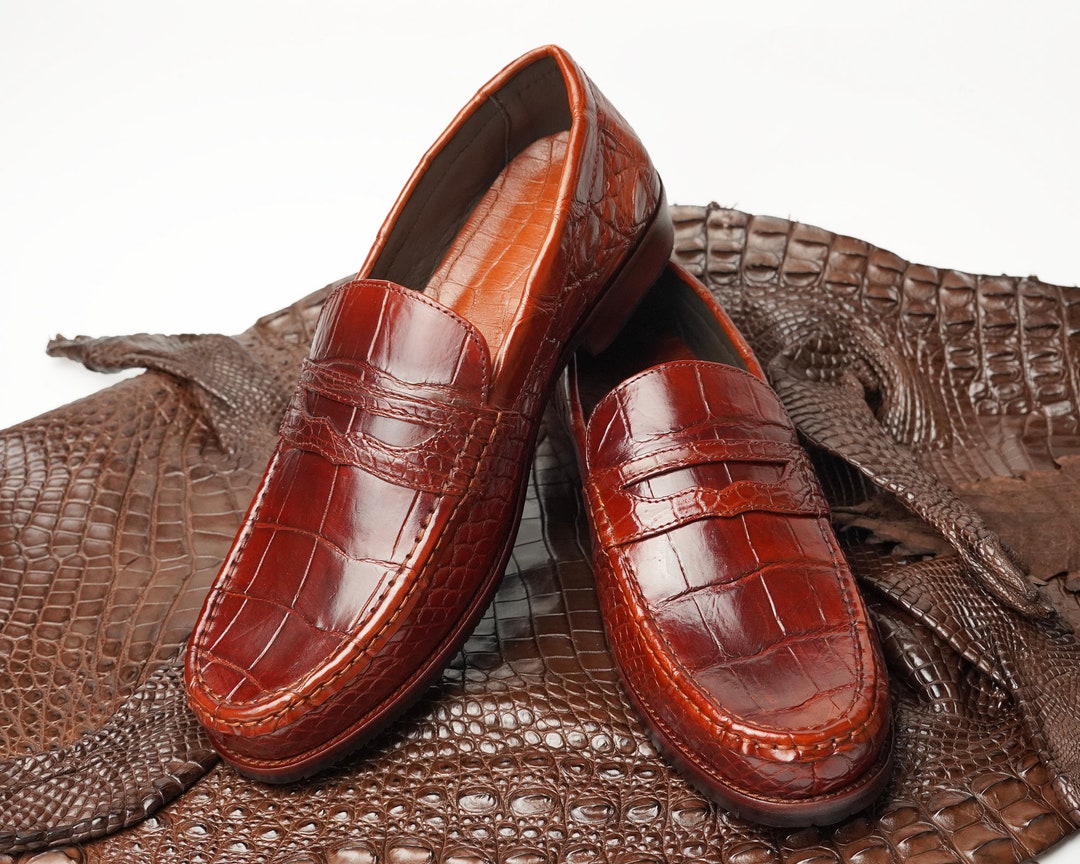 Brown Dress Loafer Slip-on Size 15 US Mens Shoes Mens Luxury - Etsy