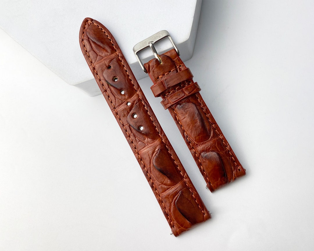 Brown Leather Watch Strap, Custom Watch Band for Men, Aiiigto Leather ...