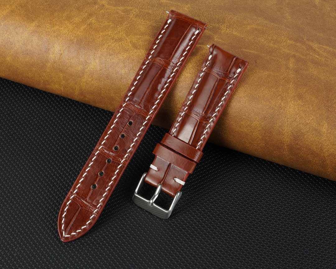Light Brown Leather Watch Strap for Men 18mm 20mm 22mm Quick Release ...