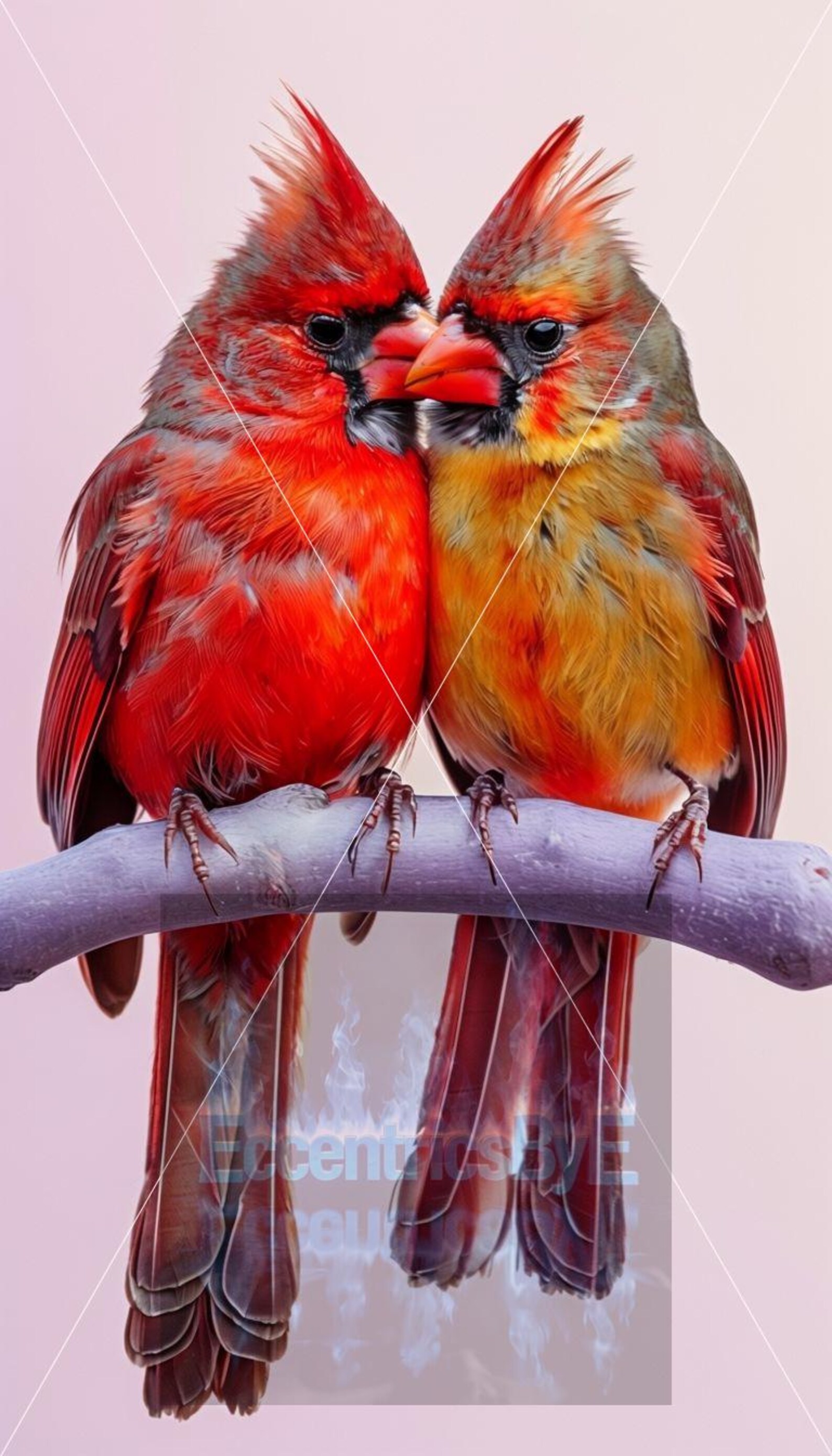 Two Cardinals, Love Birds, 2 Files, Transparent and Non- Transparent ...