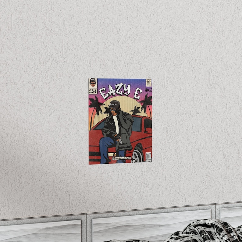 Eazy E Real Gs No.2 Comic Style Illustration Art 90s Rappers Poster Nwa ...
