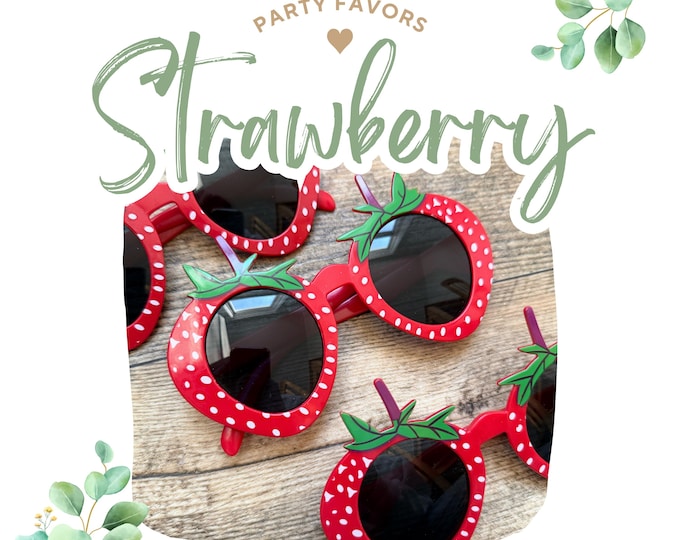 Strawberry Berry First Berry Sweet Sunglasses Party Favors | Strawberry ...