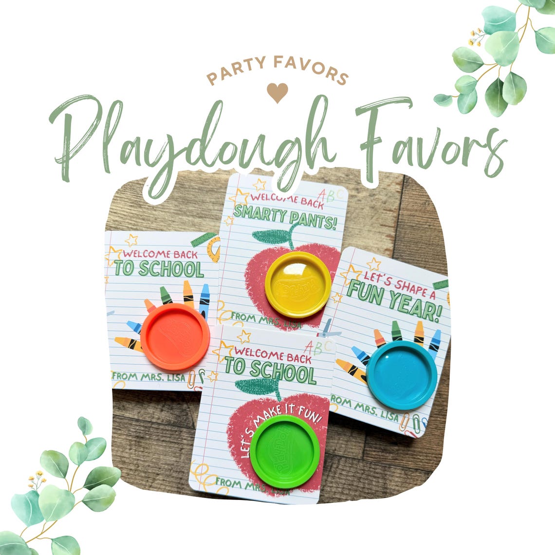 Back to School Playdough Favors: School Bus Gift for Classmates - Etsy