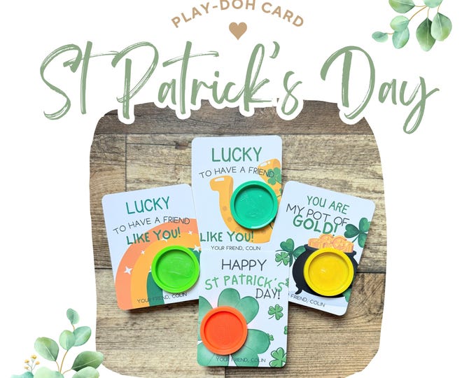 St Patrick's Day Playdough Party Favors | St Patricks Day Playdough ...