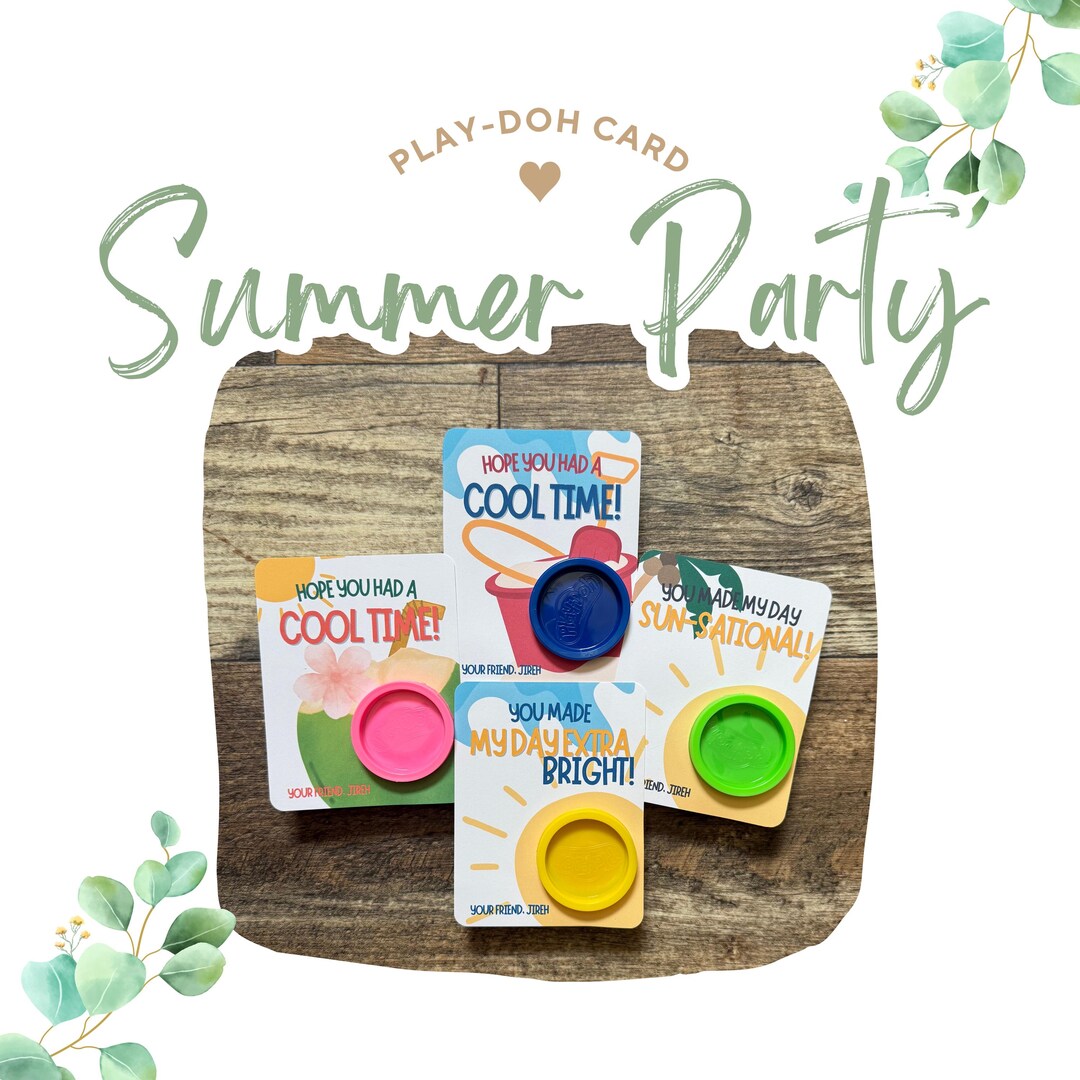Summer Birthday Playdough Party Favors | Sunsational Cool Summer ...