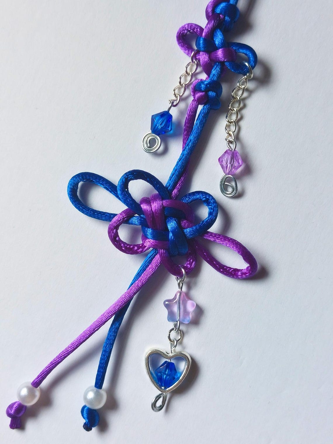 K-pop Demon Hunters Keychain, Handmade Korean Knot Keychain With Beads ...
