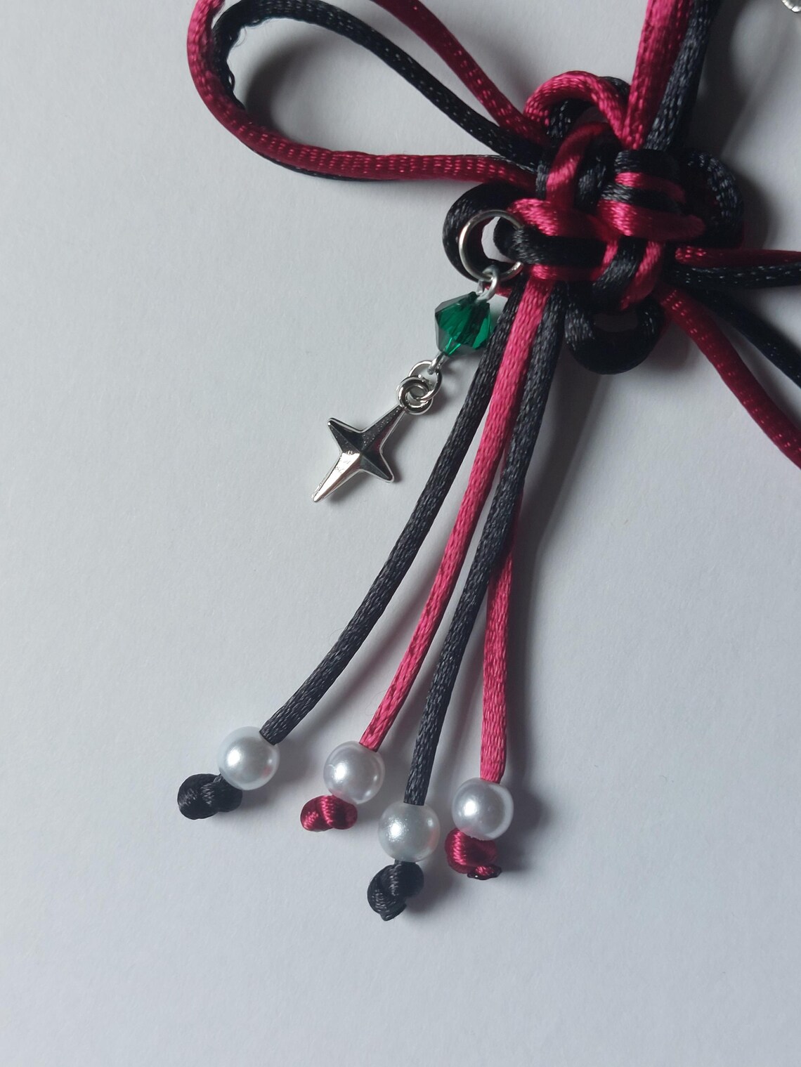 Demon Slayer Tanjiro Kamado Keychain - Handmade Korean/chinese Knot ...