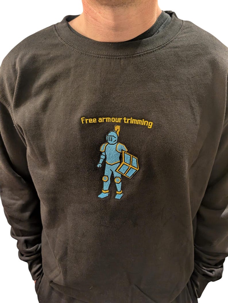 Gamer Old School Runescape Jumper – OSRS Free Armour Trimming Sweater ...